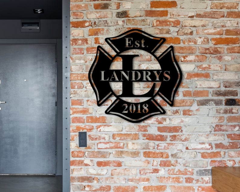 Personalized Firefighter Sign – Metal Address Signs