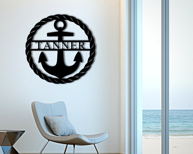 Custom Metal Anchor Sign – Metal Address Signs