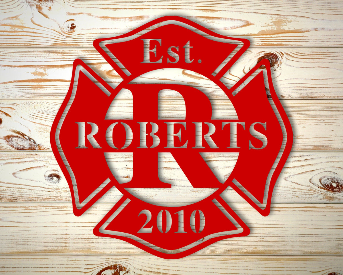 Personalized Firefighter Sign – Metal Address Signs